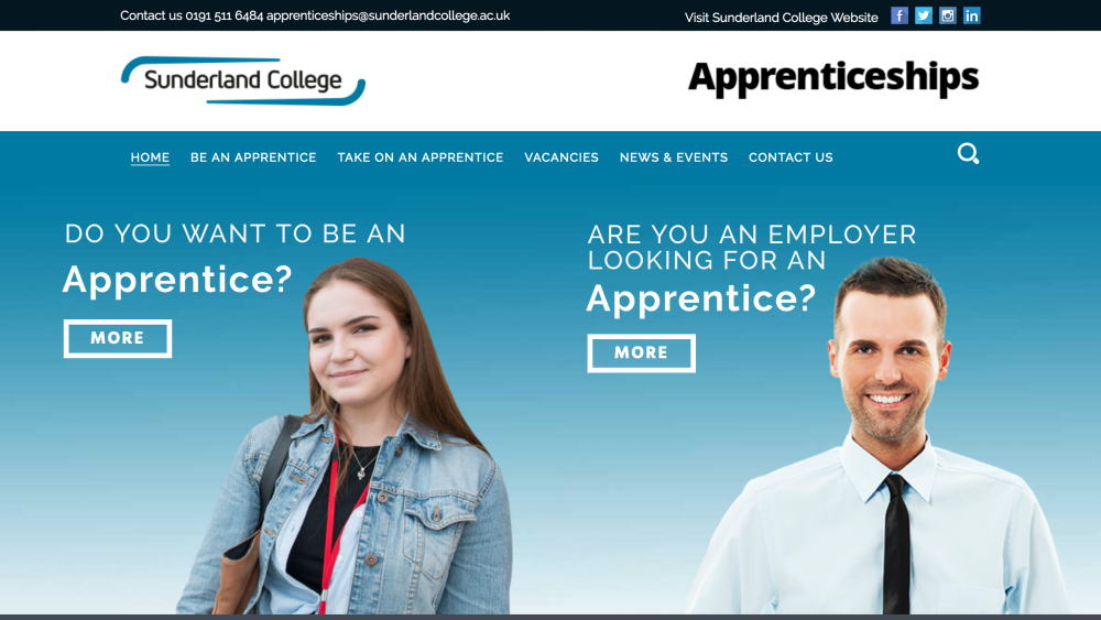 College takes a lead on apprenticeships - North East BIC