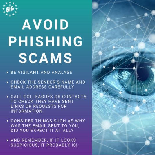 Avoid phishing scams - North East BIC